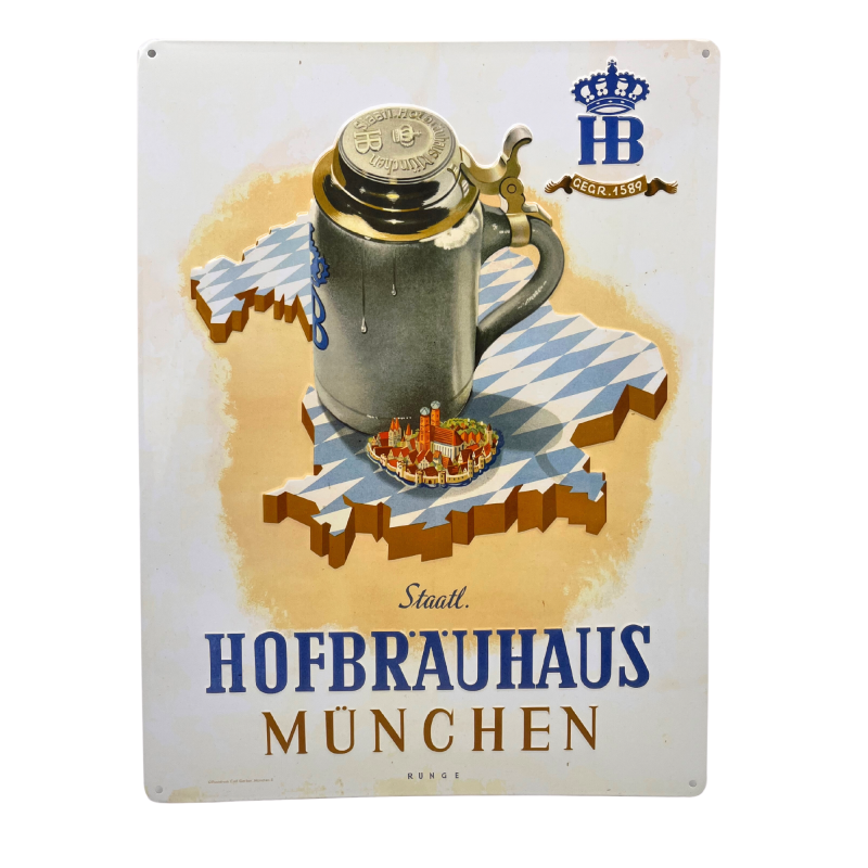 Metal Sign "Beer Home" Hofbräuhaus